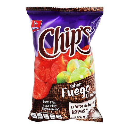 PAPAS BARCEL CHIPS JALAPEÑO 42G - BARCEL - surtitienda